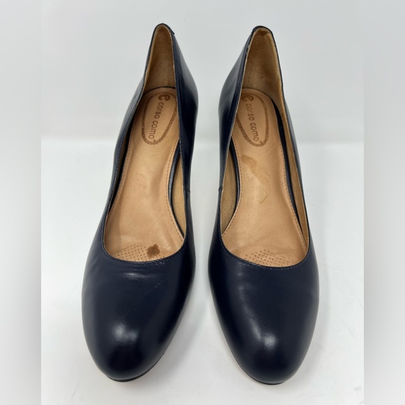 Corso Como | Shoes | Corso Como Womens Navy Blue Leather Slip On Almond ...